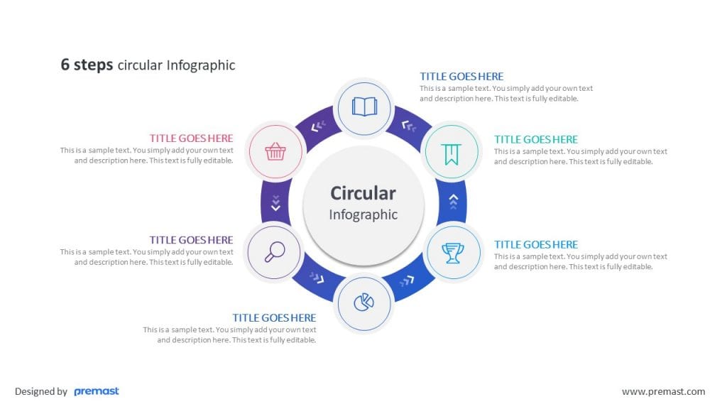 Premast | 6 steps circular Infographic