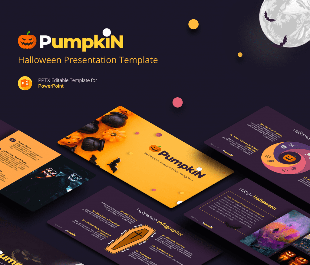 Premast | Pumpkin Free Halloween presentation template