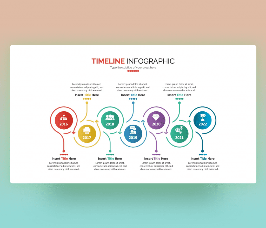 Premast | Free Timeline Infographic PowerPoint slide with Circular Design