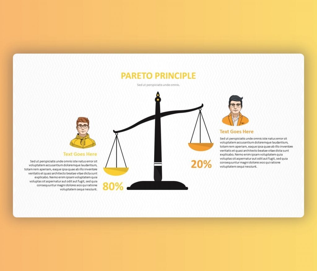 Premast | Free Pareto Principle with Scale PowerPoint Template
