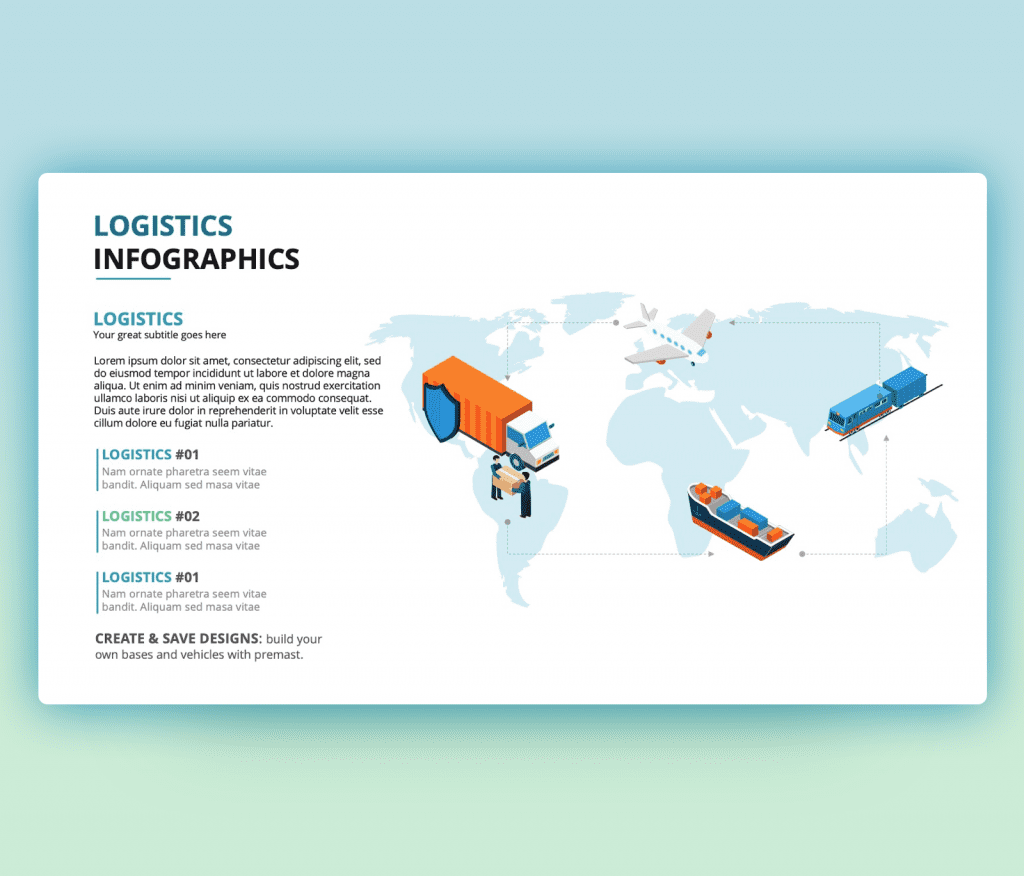 Premast | Logistic PPT - Infographic PowerPoint Template