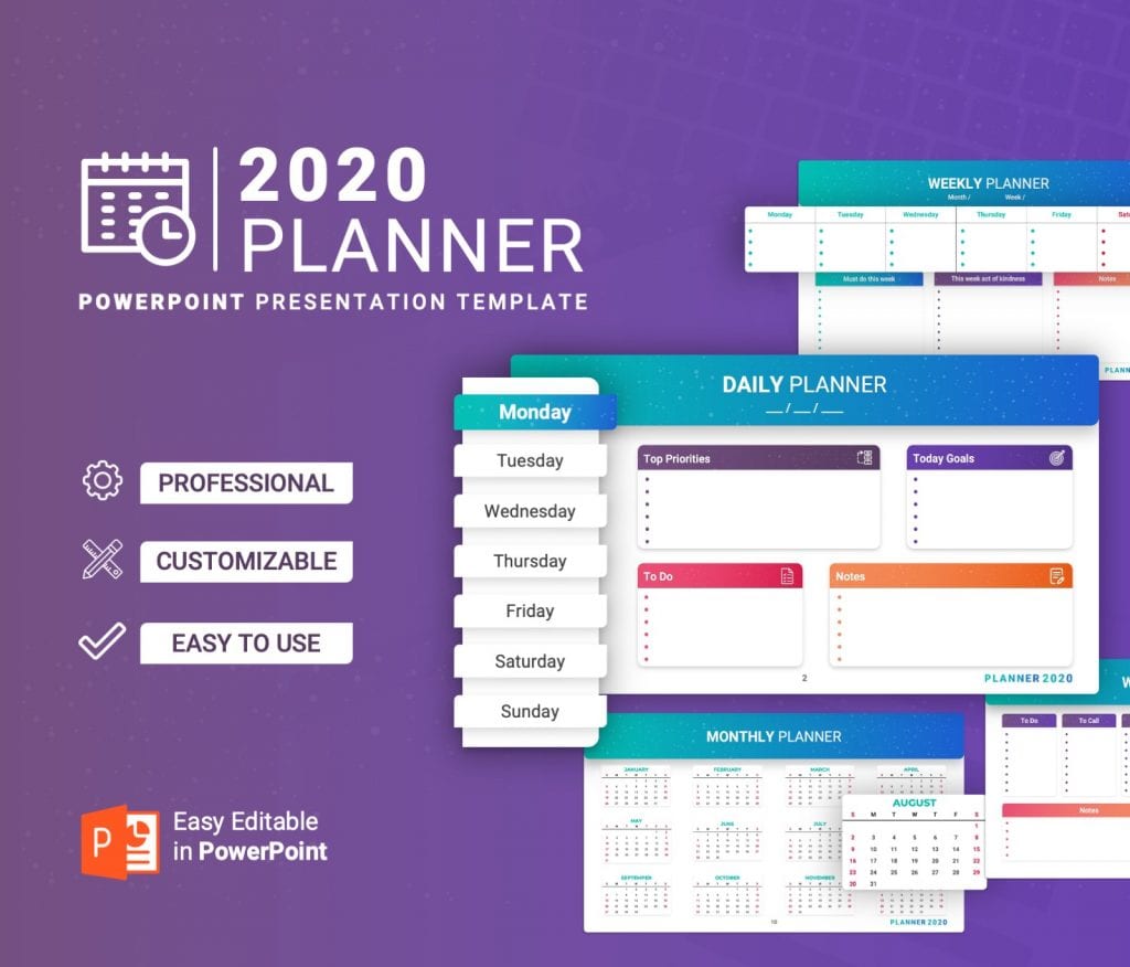 Premast | Modern Planner PowerPoint Presentation Template 2020