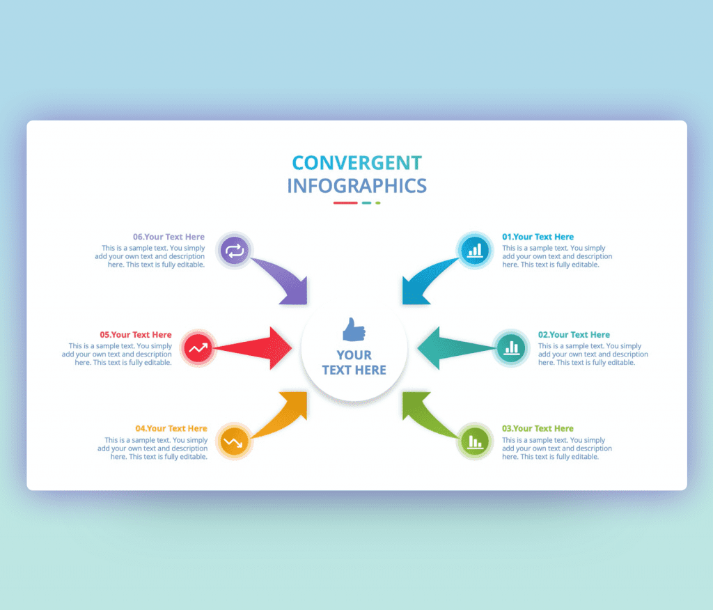 Premast | Free Convergent Infographic with Curved Arrow PPT
