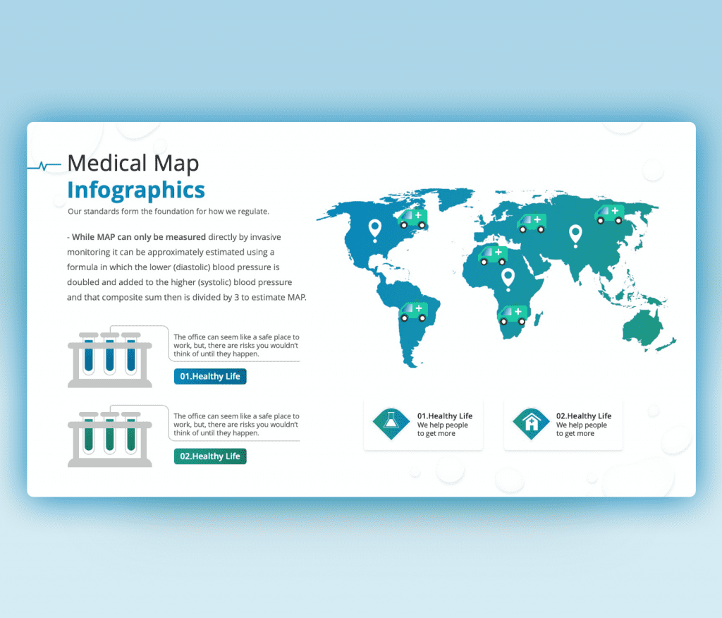 Premast | Medical Map Infographic PowerPoint Template
