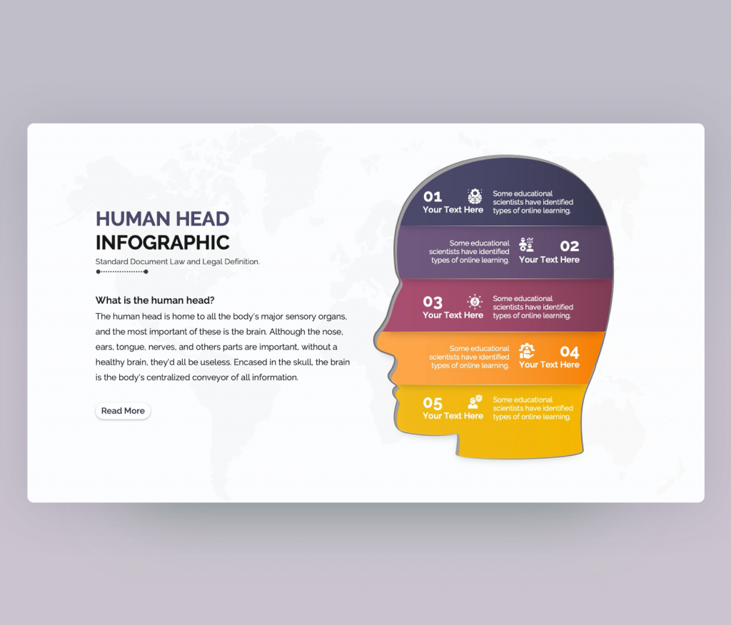 Premast | Human head infographic for PowerPoint