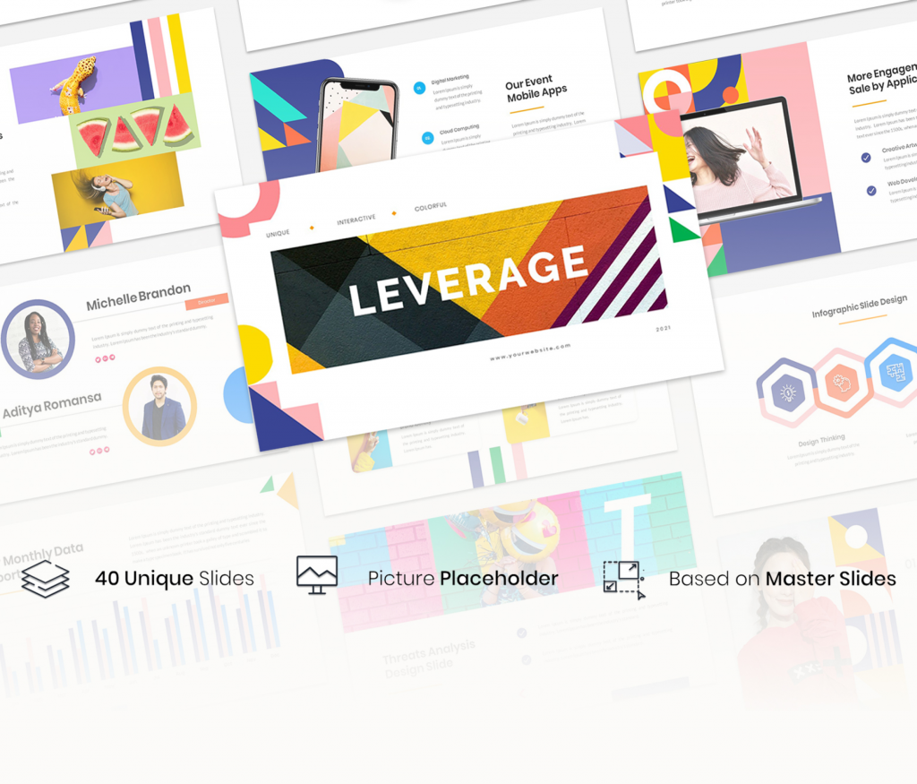 Premast | Leverage – Color Geometry PowerPoint Template