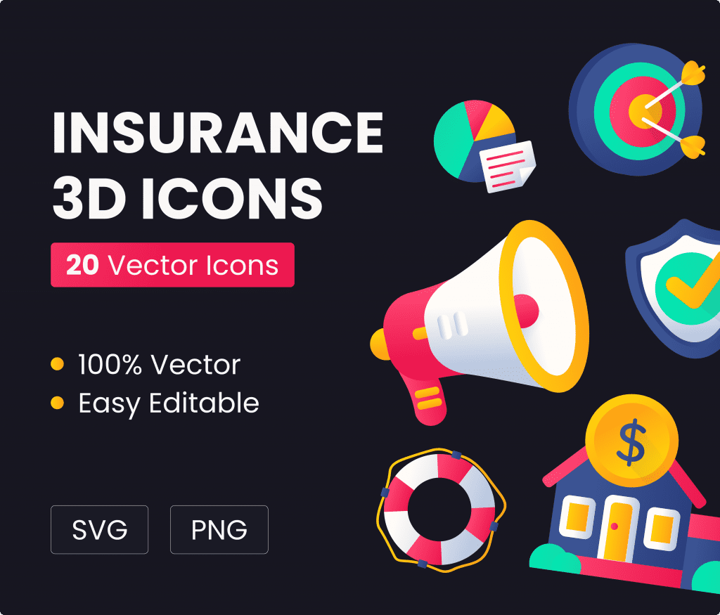 Premast | 3D Insurance Vector Icons