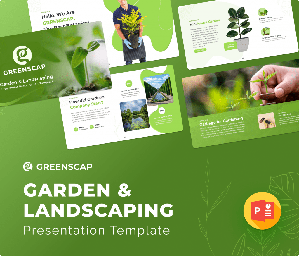 Greenscap – Garden & Landscaping PowerPoint Presentation Template | Premast