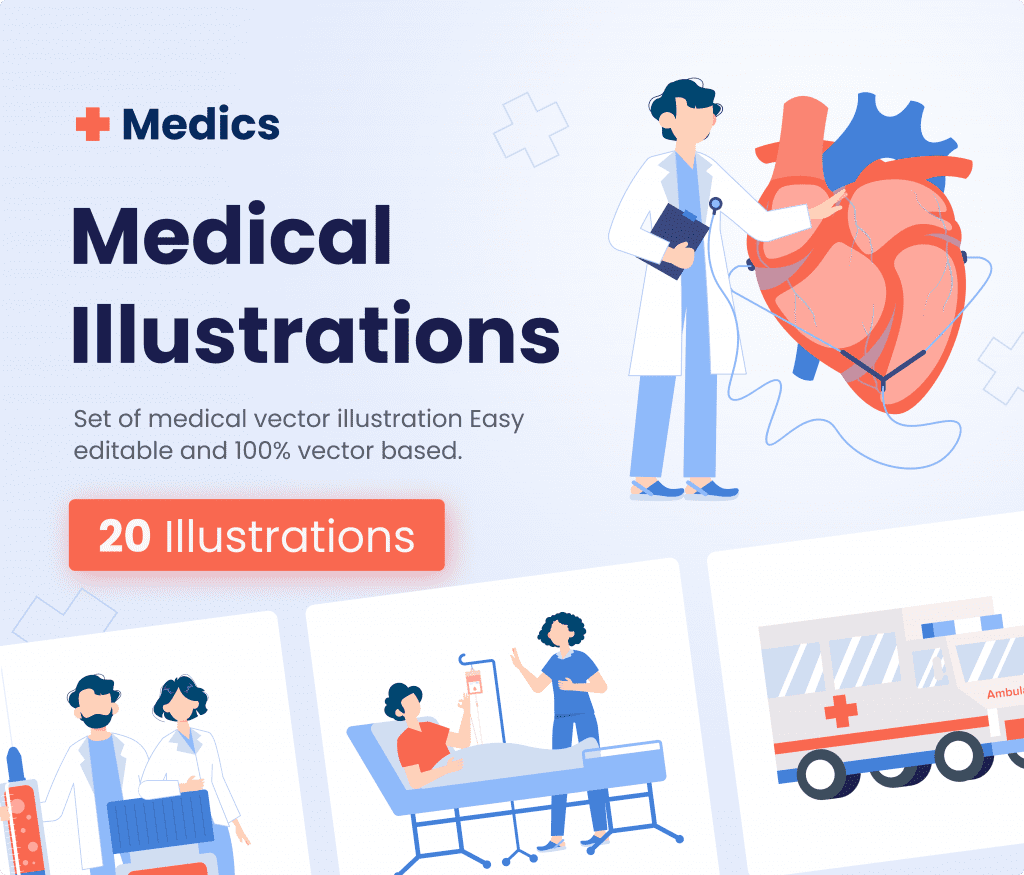 Premast | Medics – 20 Medical Vector Illustrations