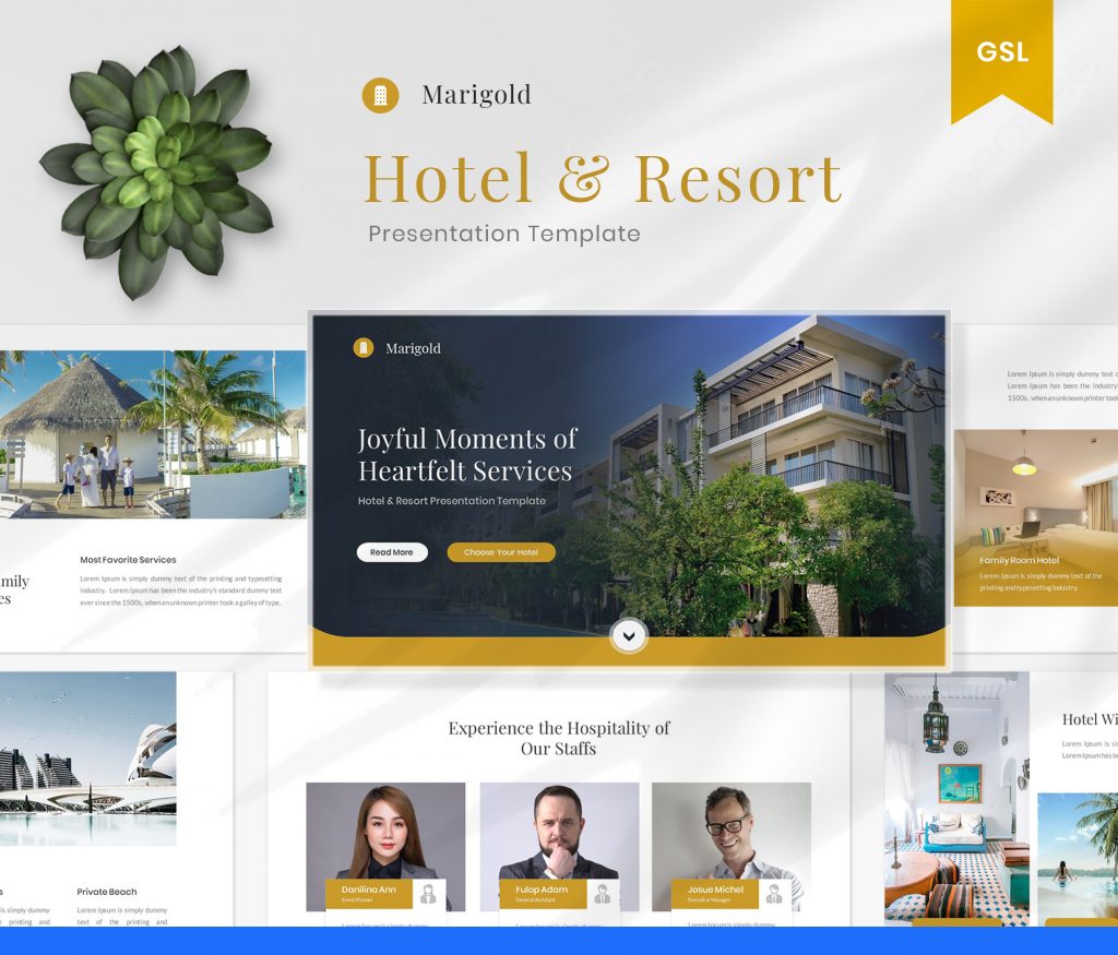 Marigold – Hotel & Resort Google Slides Template | Premast