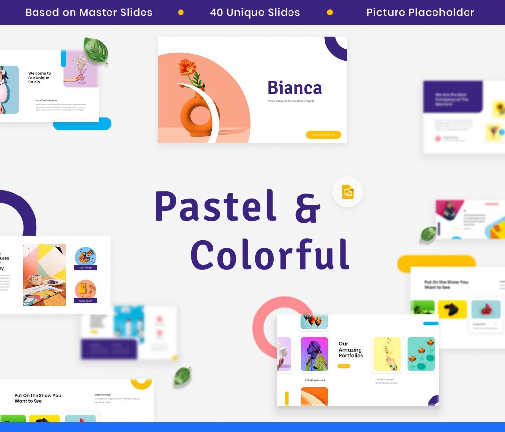 Bianca - Pastel & Colorful Google Slides Template | Premast