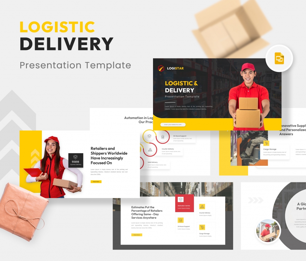 Logistar - Logistic and Delivery Google Slides Template | Premast