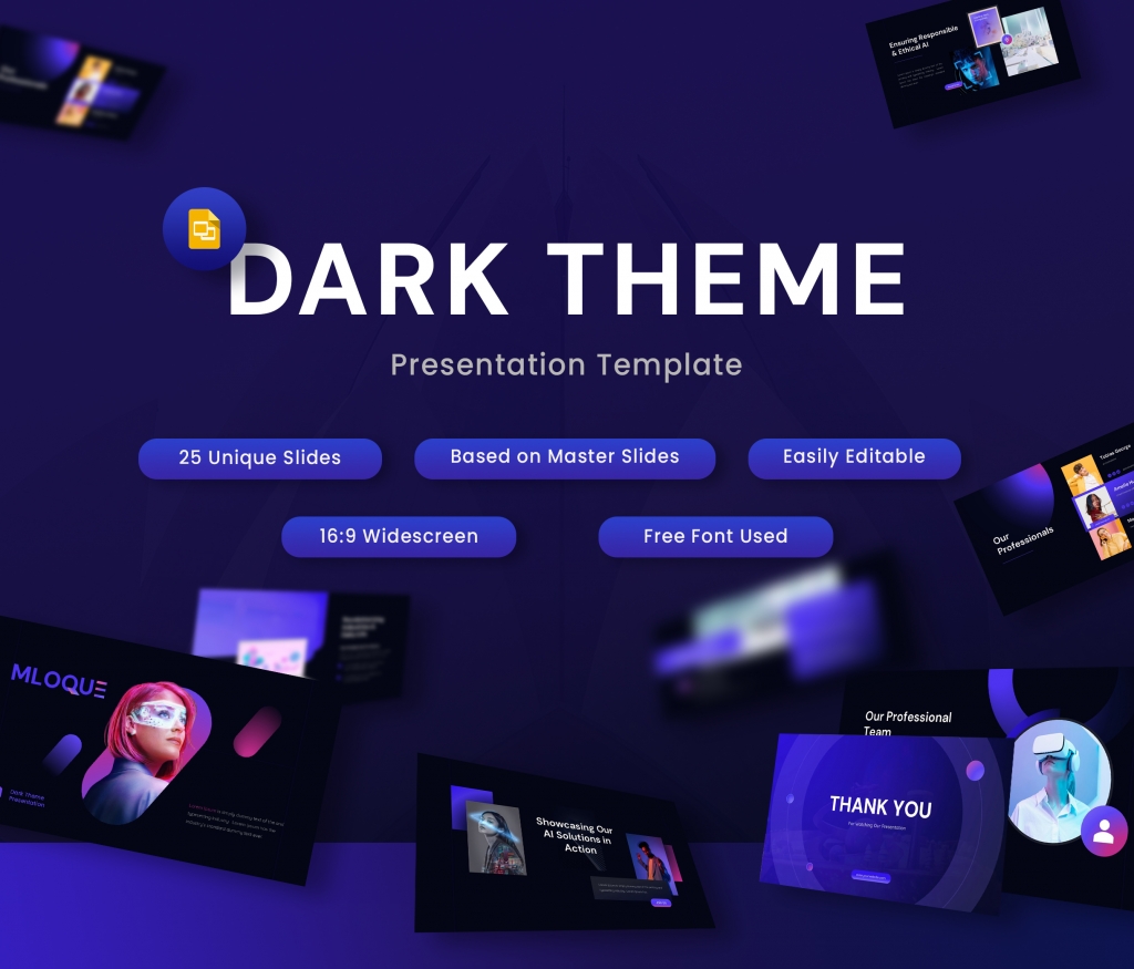Molque- Dark Theme Google Slides Presentation Template | Premast