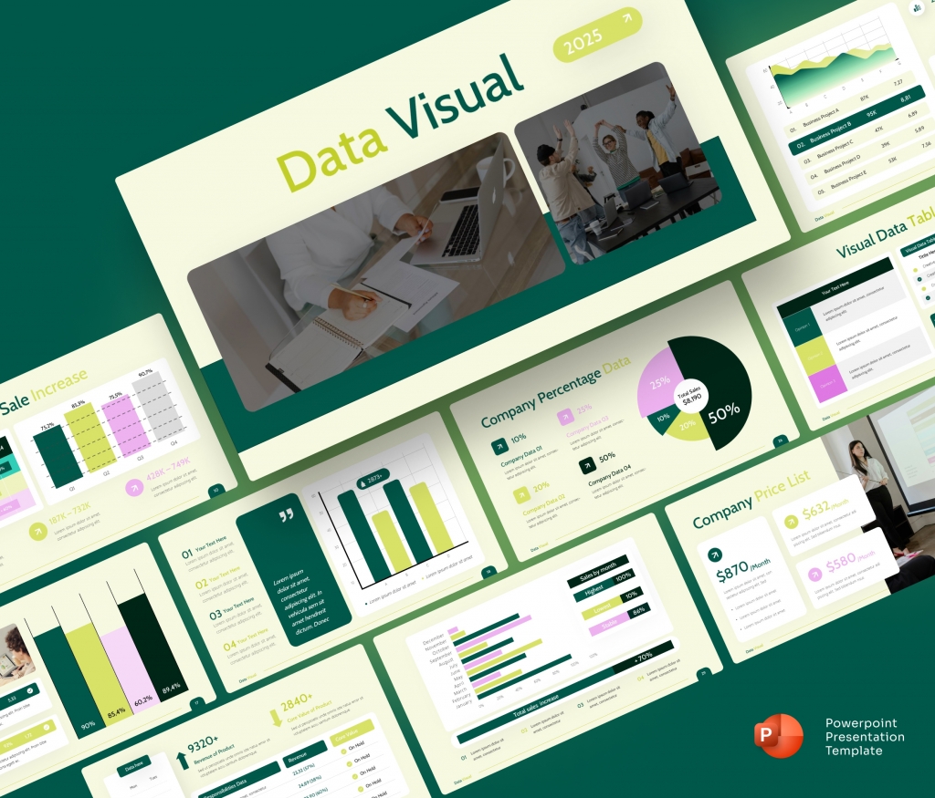 Premast | Data Visual PowerPoint Presentation Template