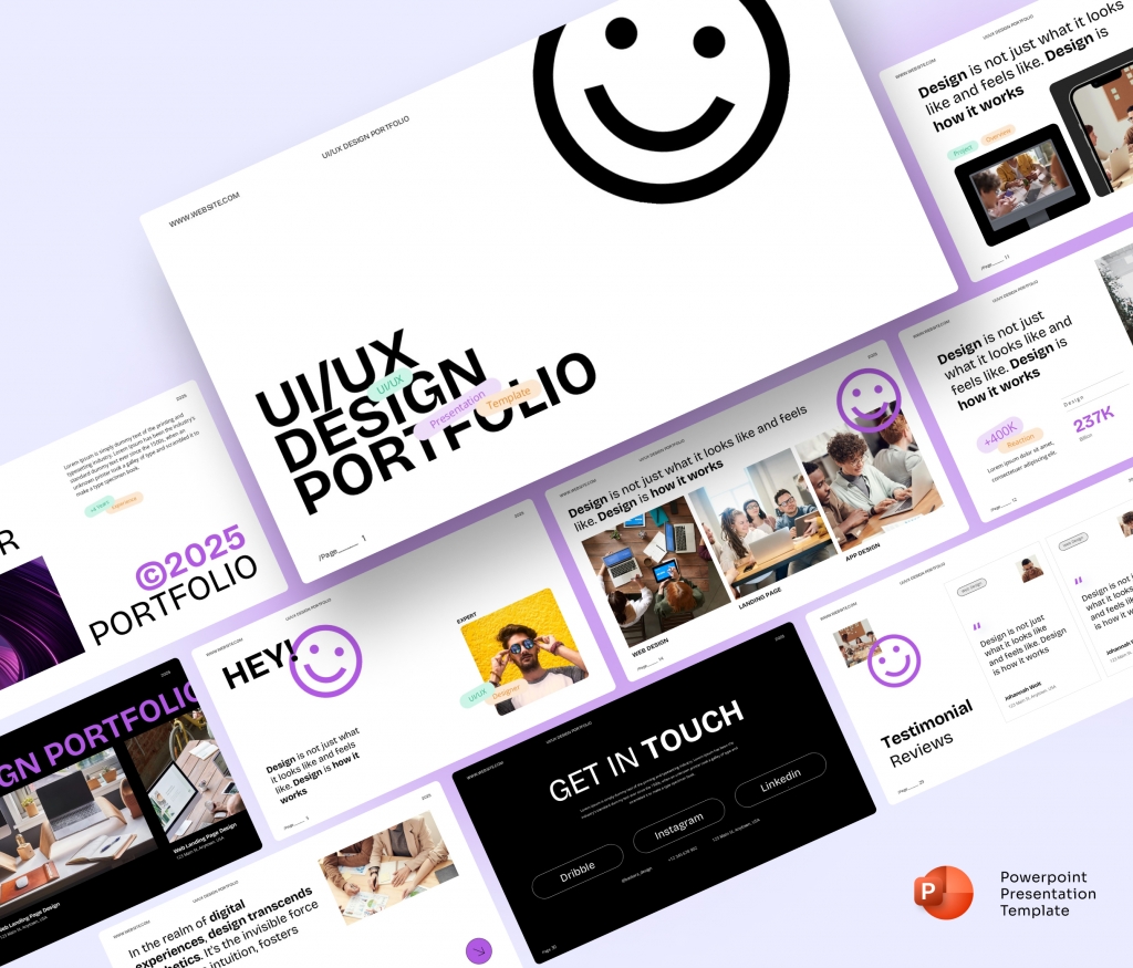 Premast | UI/UX Design Portfolio PowerPoint Presentation