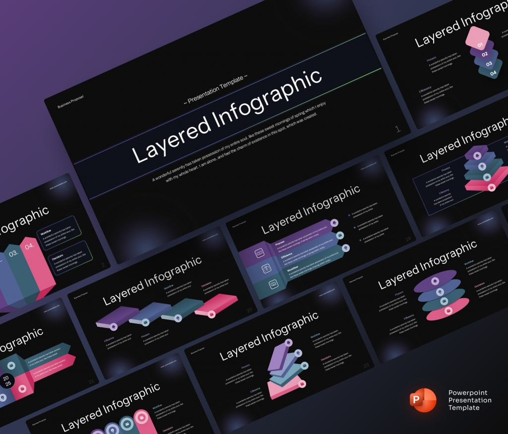 Premast | Layered Infographic presentation PowerPoint Template