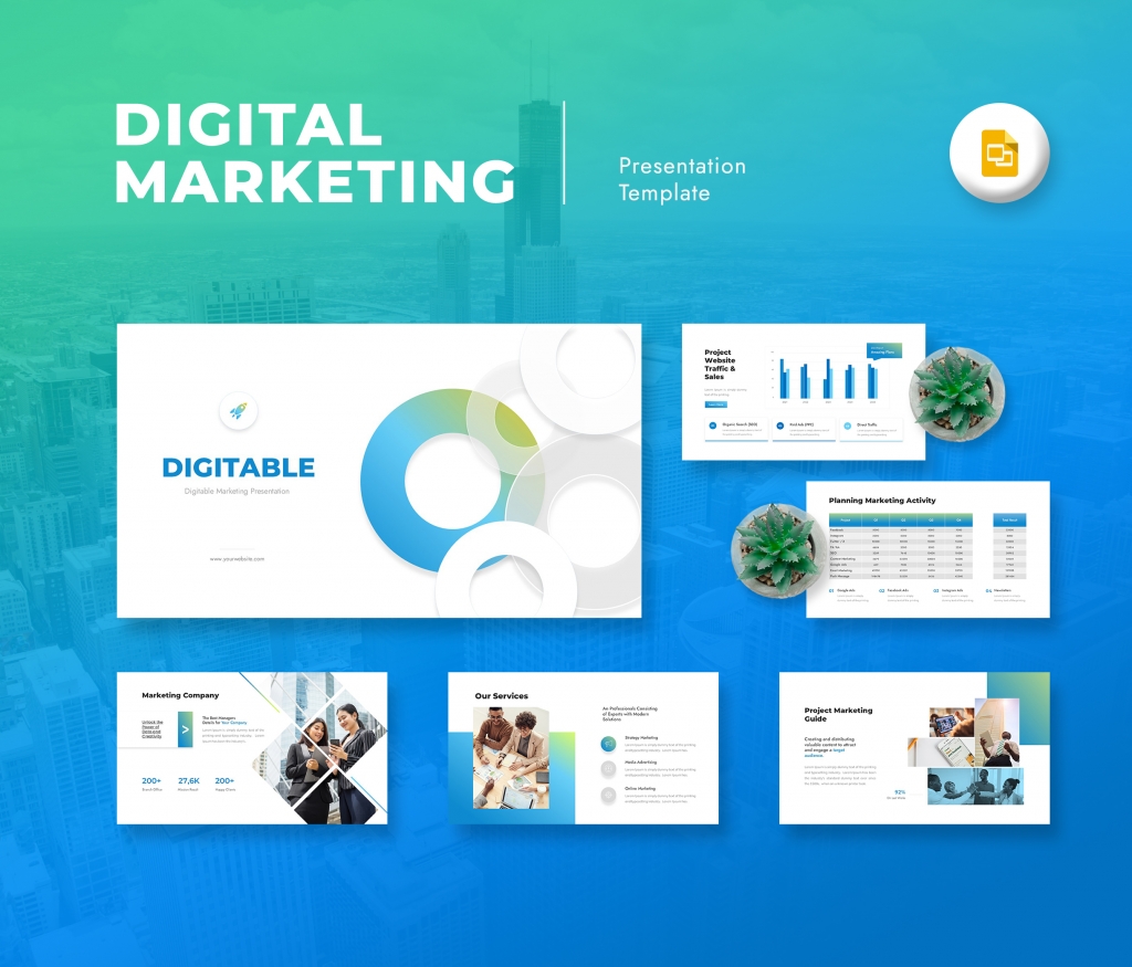 Premast | Digitable - Digital Marketing Google Slides Presentation Template
