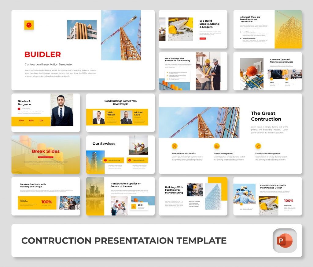 Premast | Buidler – Construction PowerPoint Presentation Template