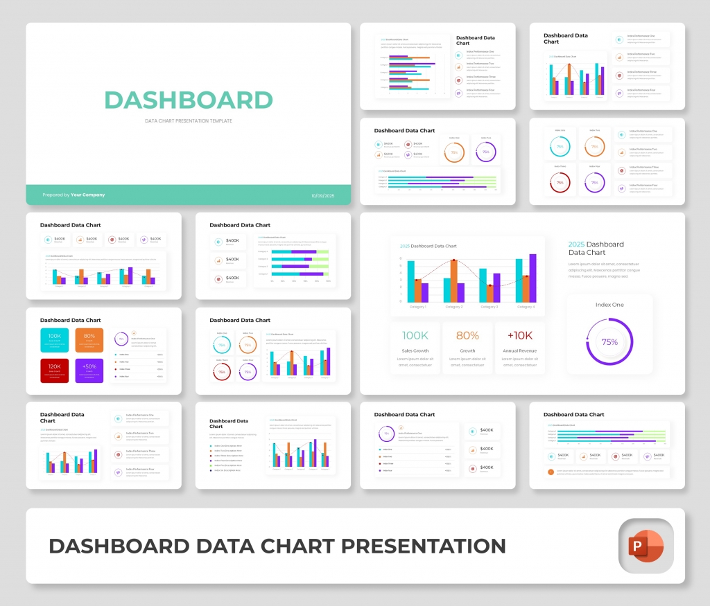Premast | Dashboard Data Chart PowerPoint Presentation Template