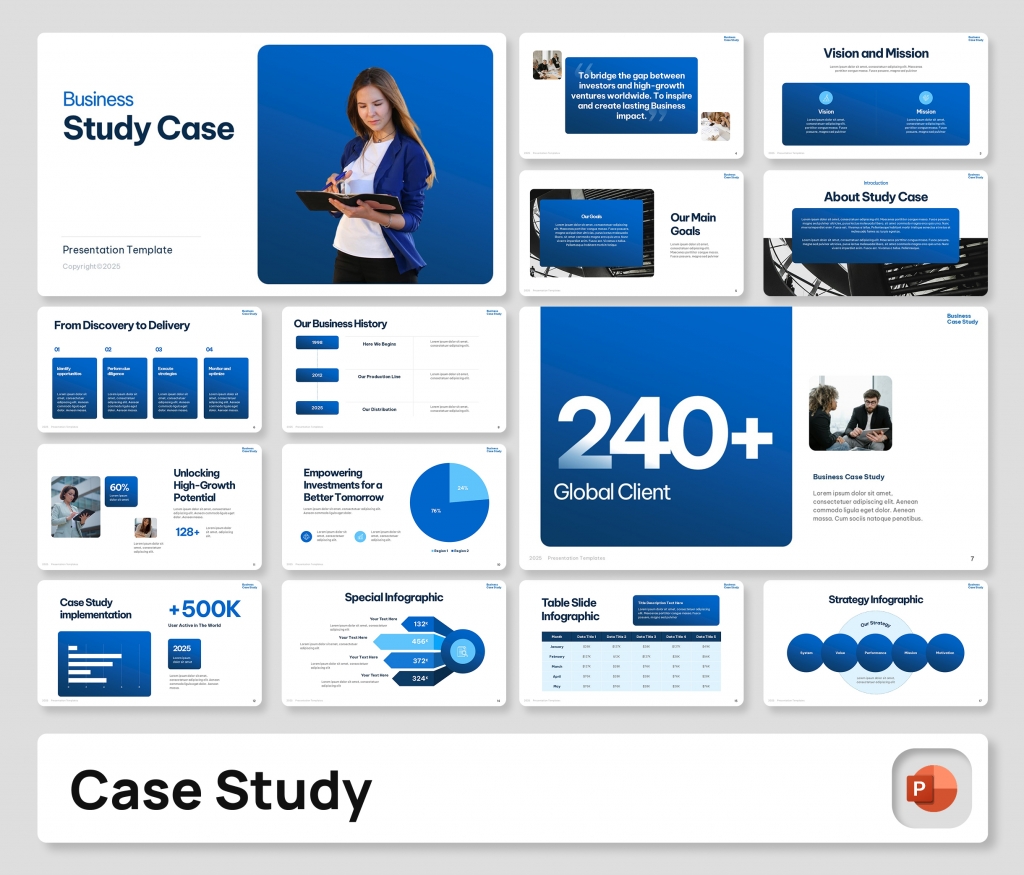 Business Case Study PowerPoint Template | Premast