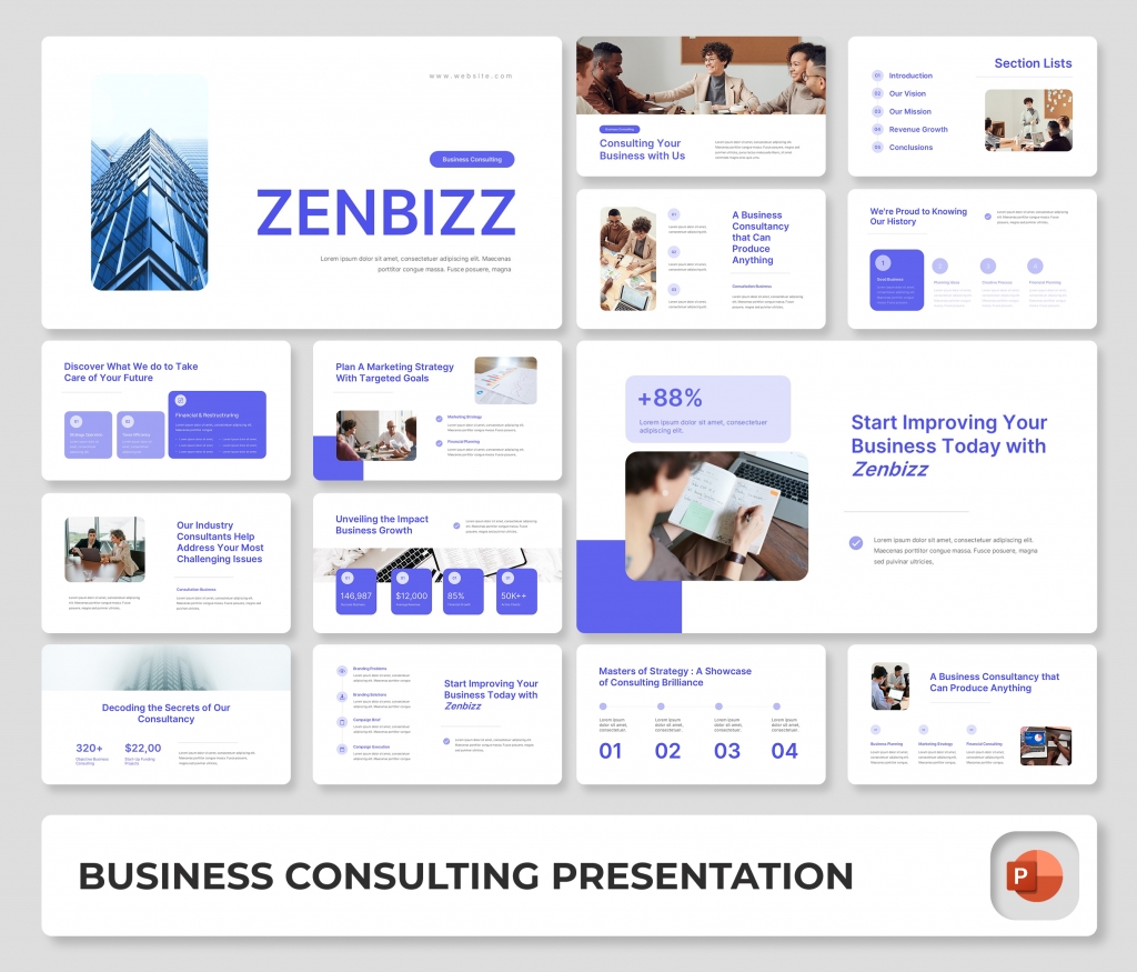 Premast | Zenbizz - Business Consulting PowerPoint Presentation Template
