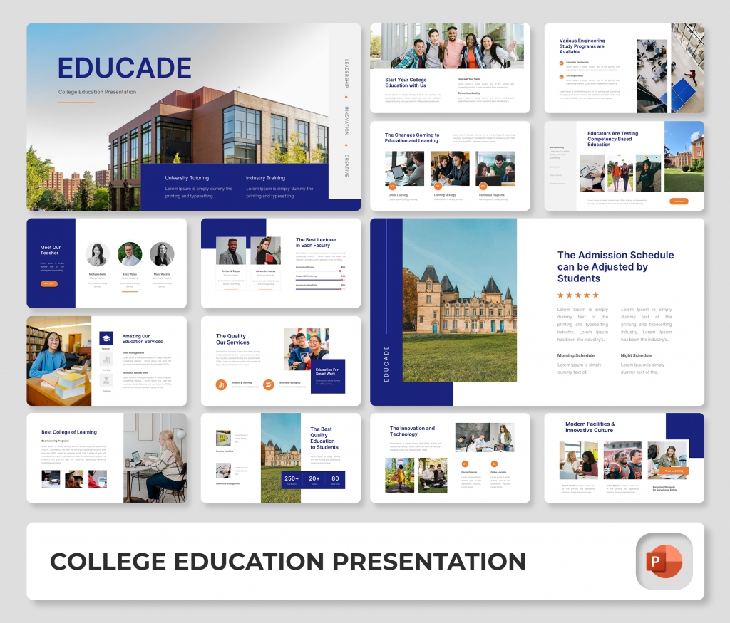 Premast | Educade - College Education PowerPoint Presentation Template